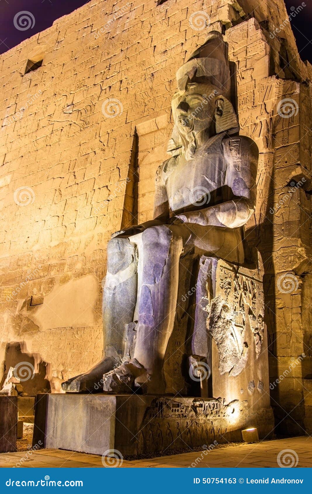 Ancient Statue in Luxor Temple Stock Image - Image of pharaoh, building ...