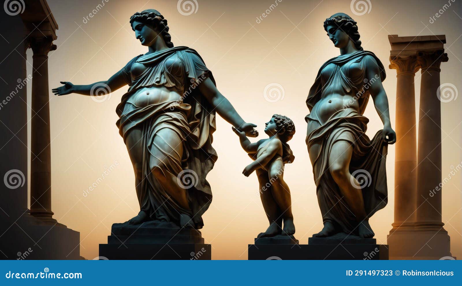 Ancient Statue. Realistic and High Resolution Illustration Stock ...