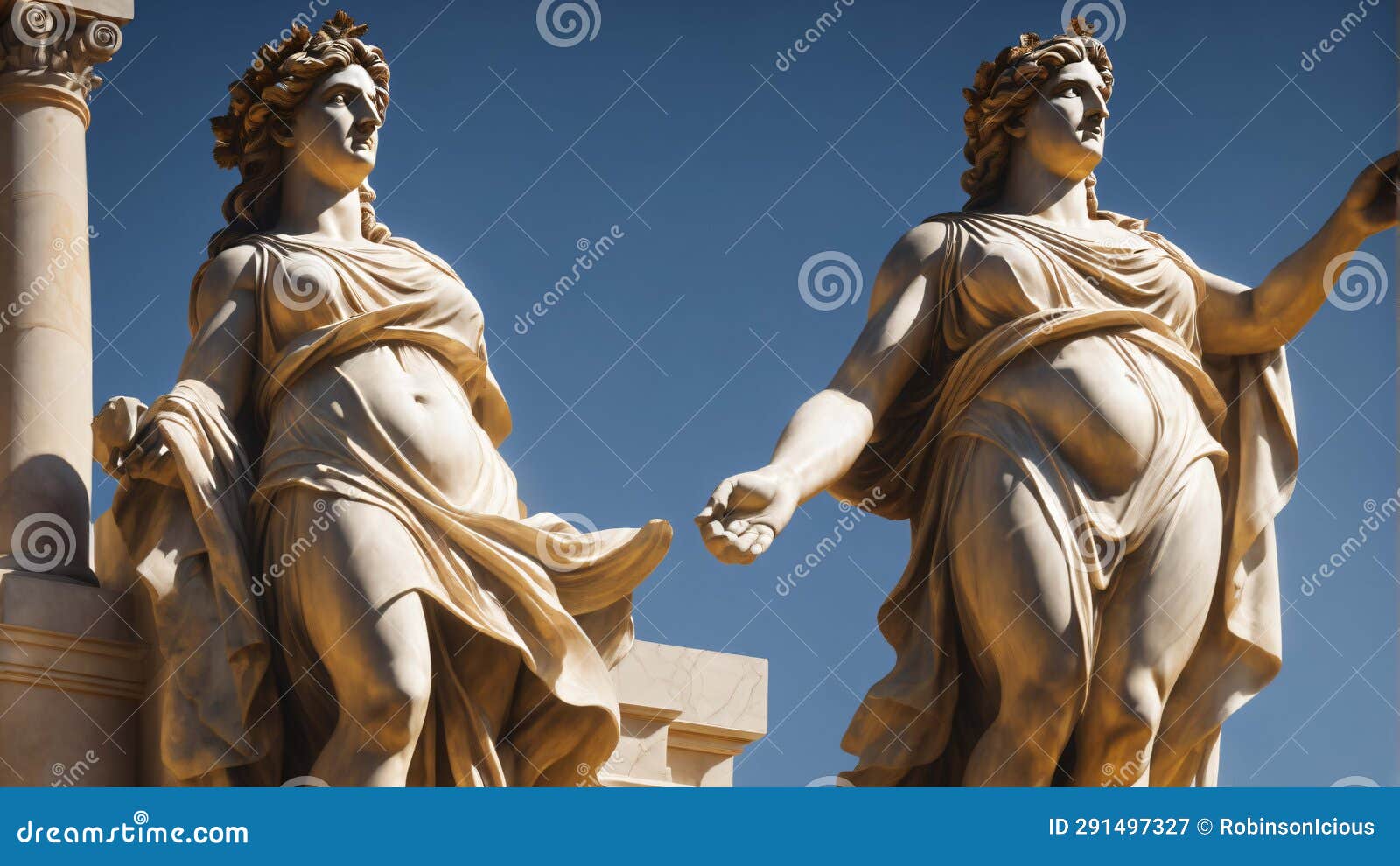 Ancient Statue. Realistic and High Resolution Illustration Stock ...