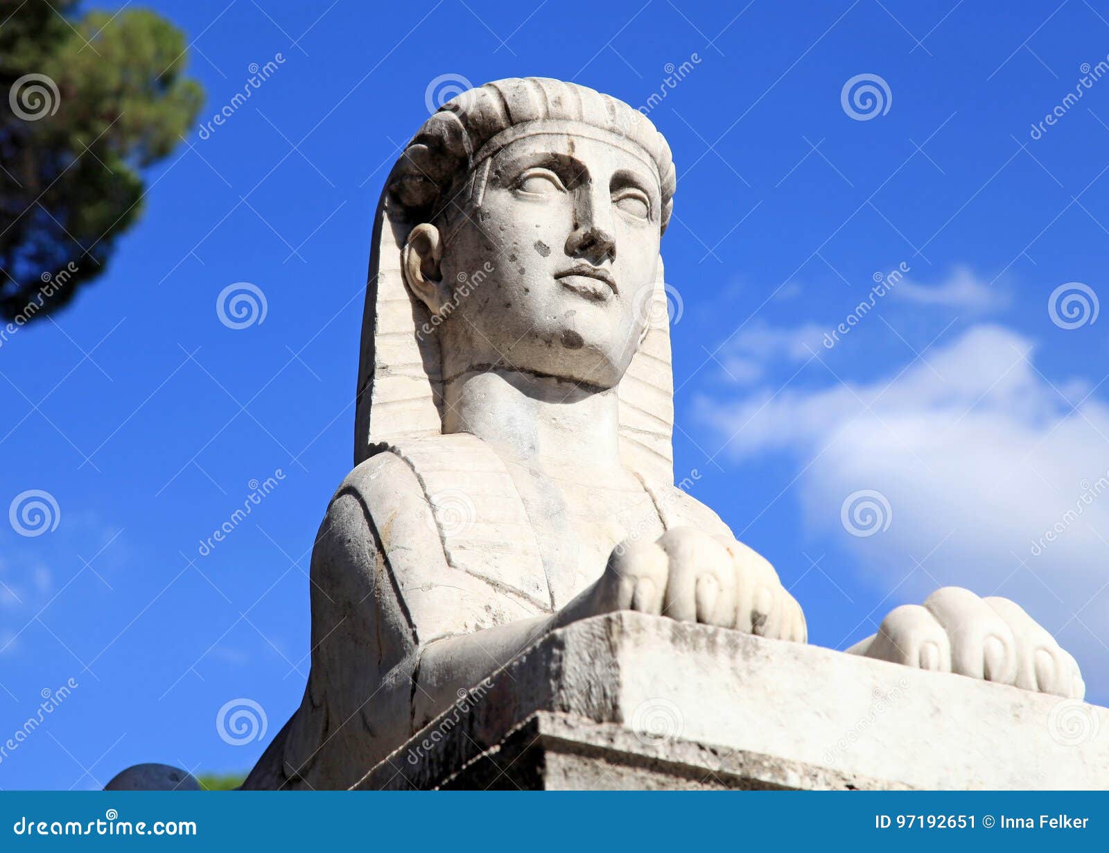 Ancient Statue of Sphinx, Rome, Italy Stock Image - Image of face ...