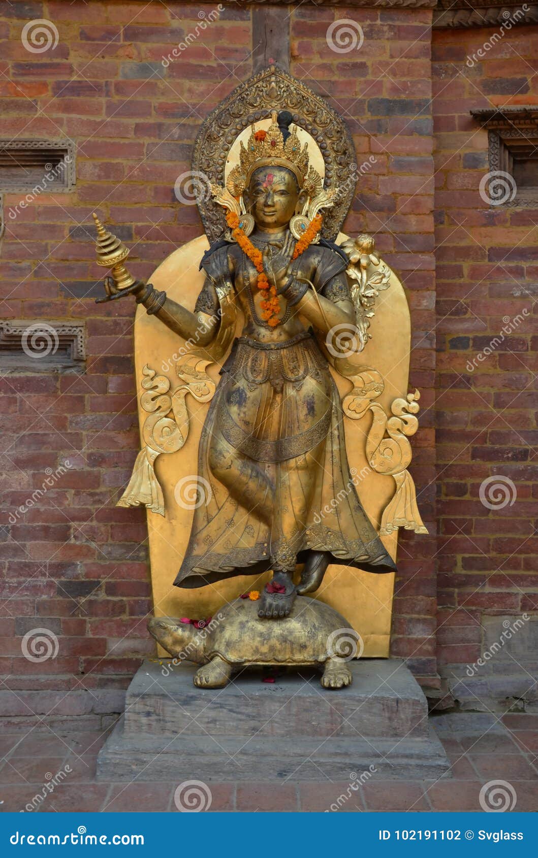 Ancient statue of Vishnu stock photo. Image of statue - 102191102