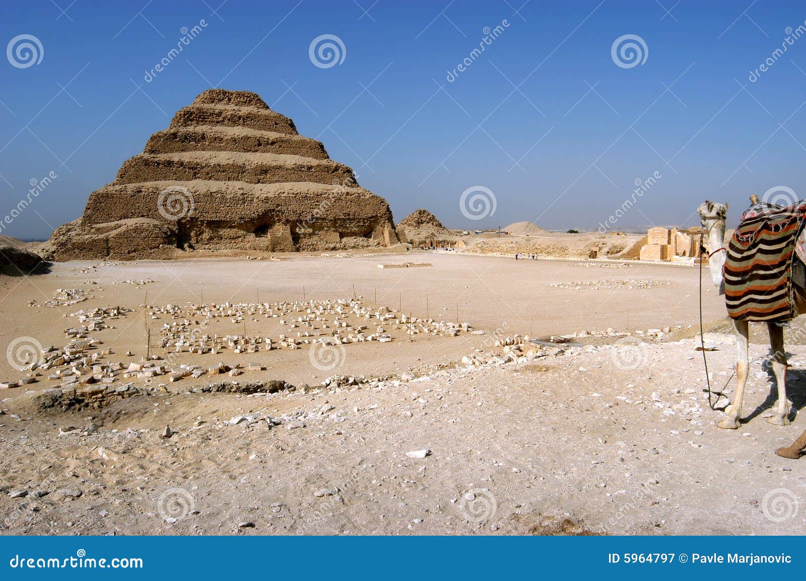 Ancient Step Pyramid of Djoser (Zoser) Stock Image - Image of pyramid ...