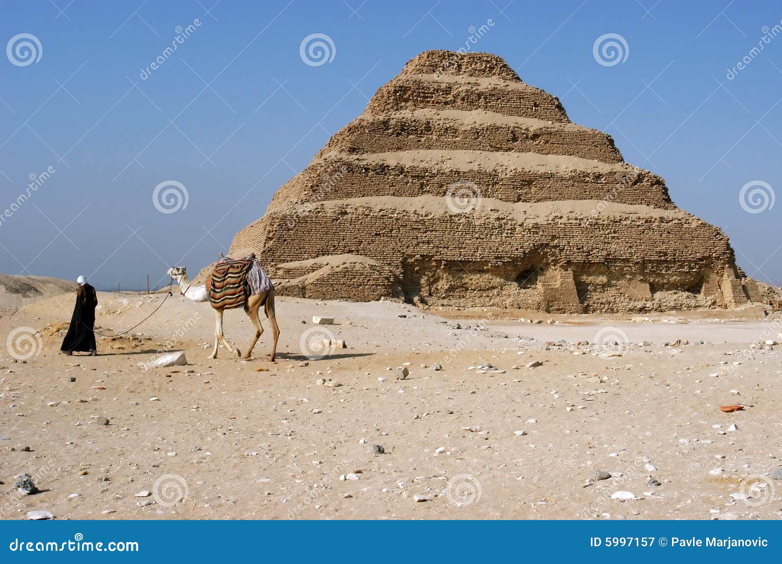Ancient Step Pyramid of Djoser (Zoser) Stock Image - Image of ancient ...