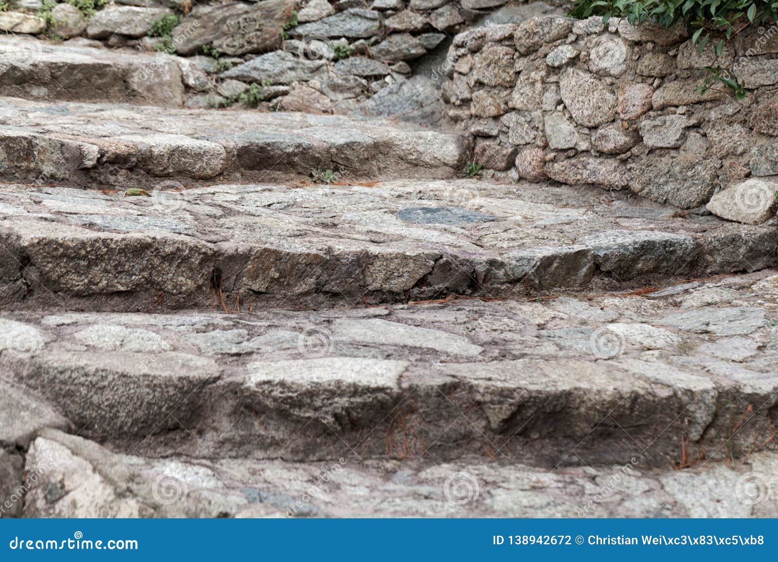 Ancient Steps Made of Natural Building Stones Stock Photo - Image of ...