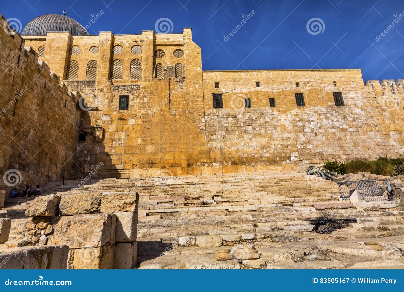 Ancient Steps Second Temple Archaelogical Park Jerusalem Israel Stock ...