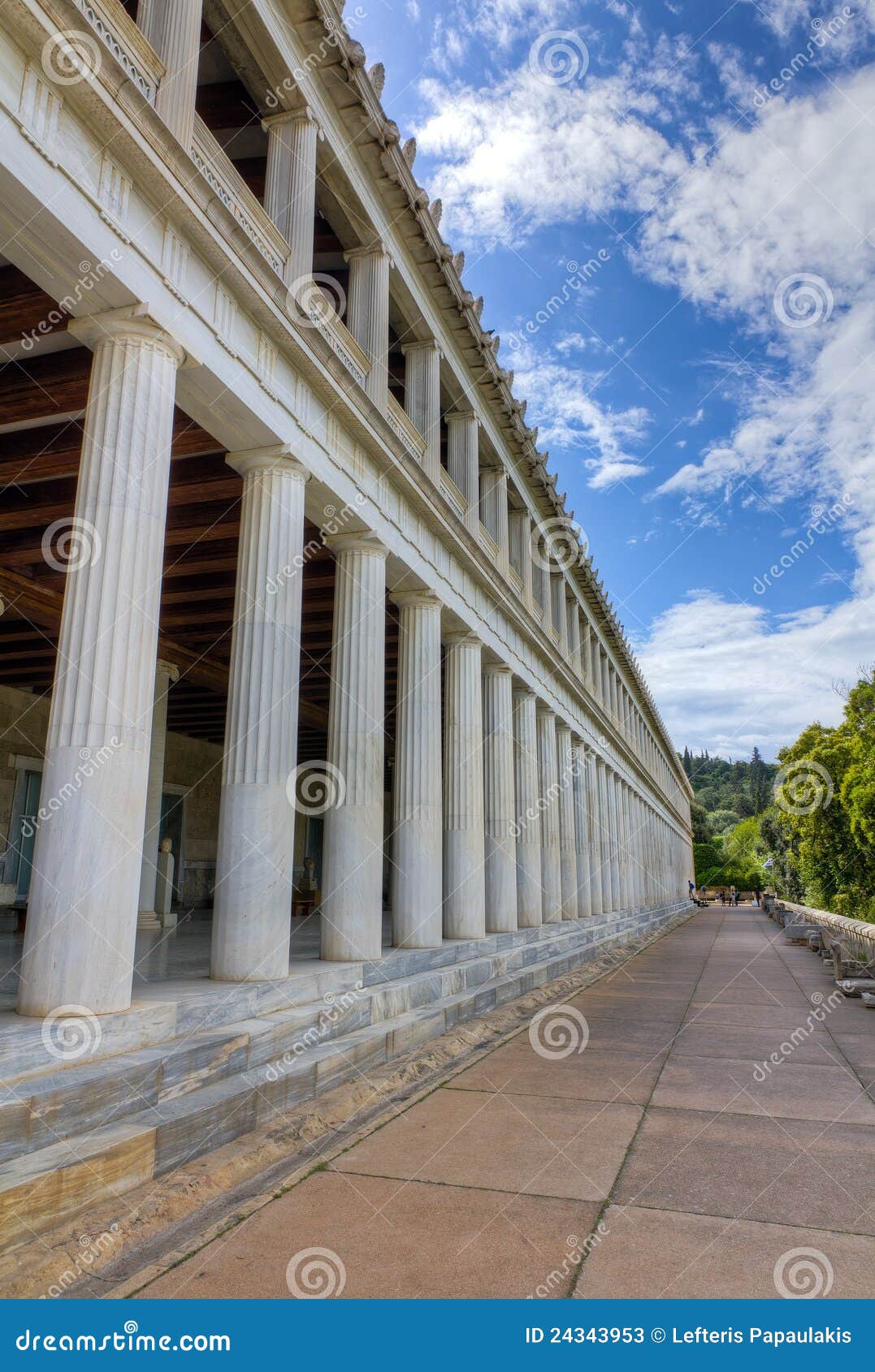 Ancient Stoa of Attalus, Athens, Greece Stock Image - Image of ...