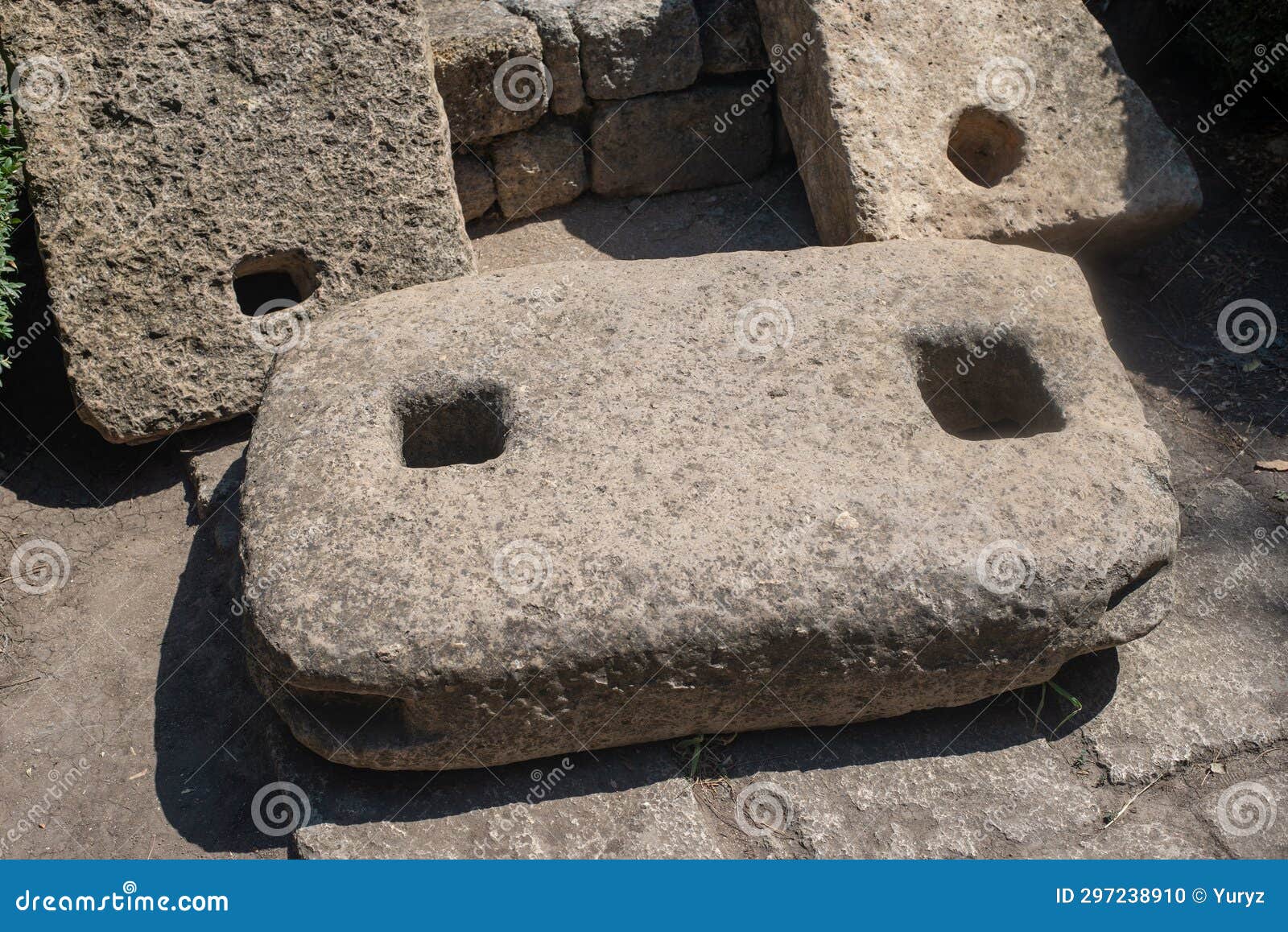 Ancient stone anchor stock photo. Image of navy, stone - 297238910