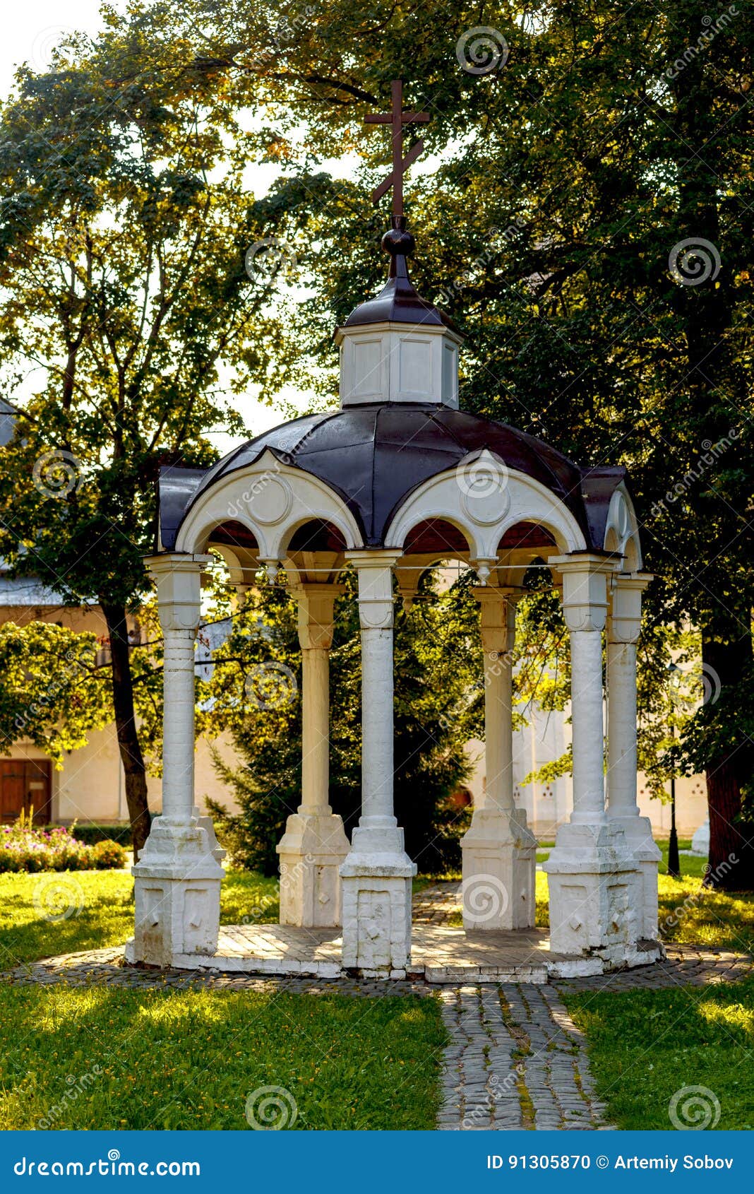 Ancient Stone Arbor in a Monastery Stock Photo - Image of stone ...