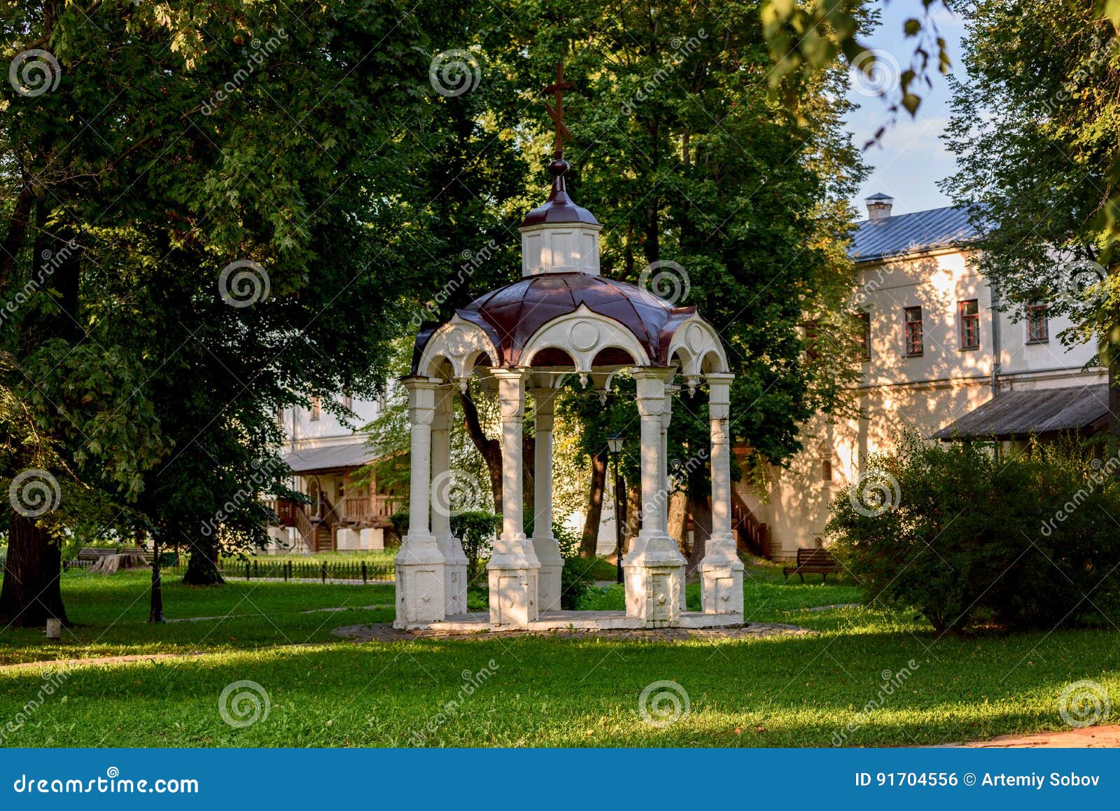 Ancient Stone Arbor in a Monastery Stock Photo - Image of landmark ...