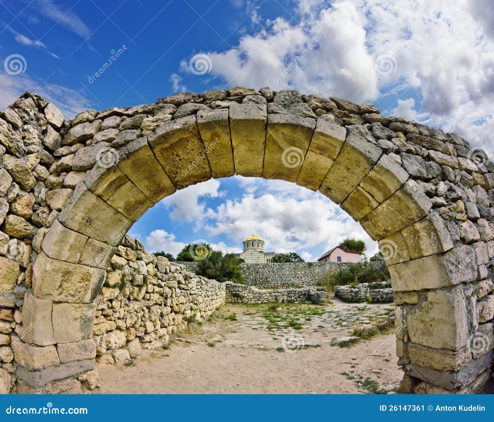 Ancient Stone Arch. Ancient Chersonesos Stock Image - Image of aging ...
