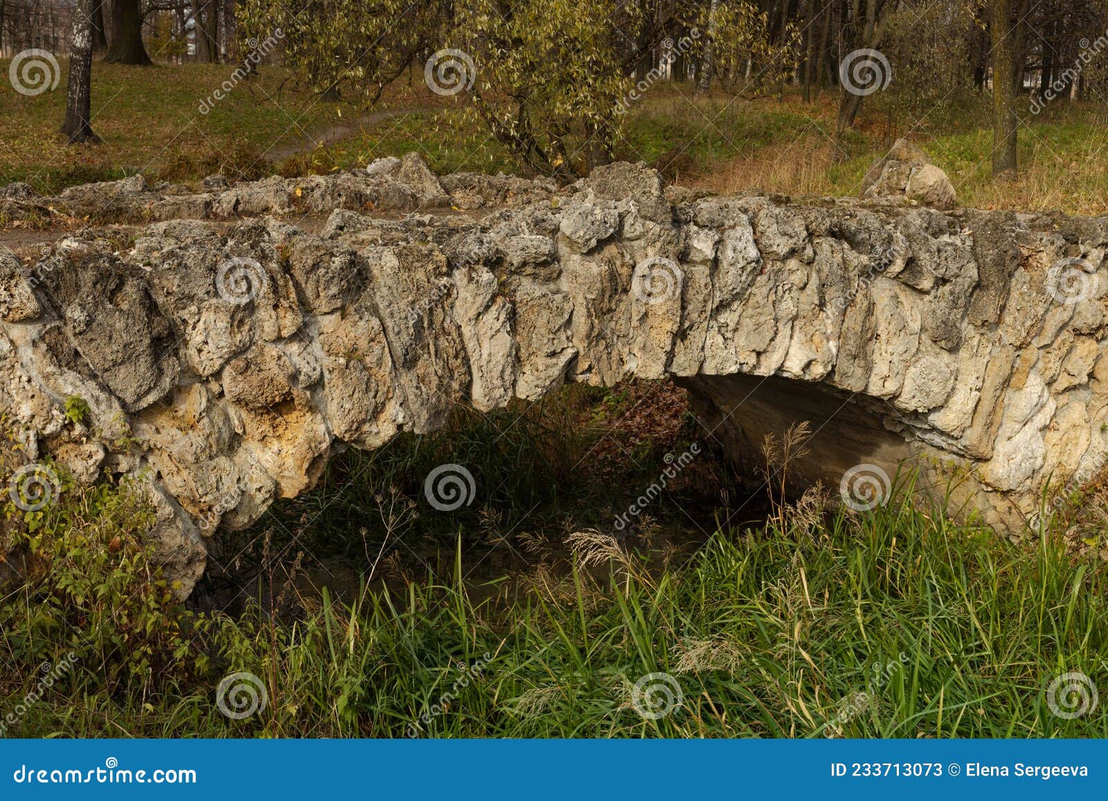 Ancient Stone Arch Bridge Over the Stream, Ancient Stonework, Walks in ...