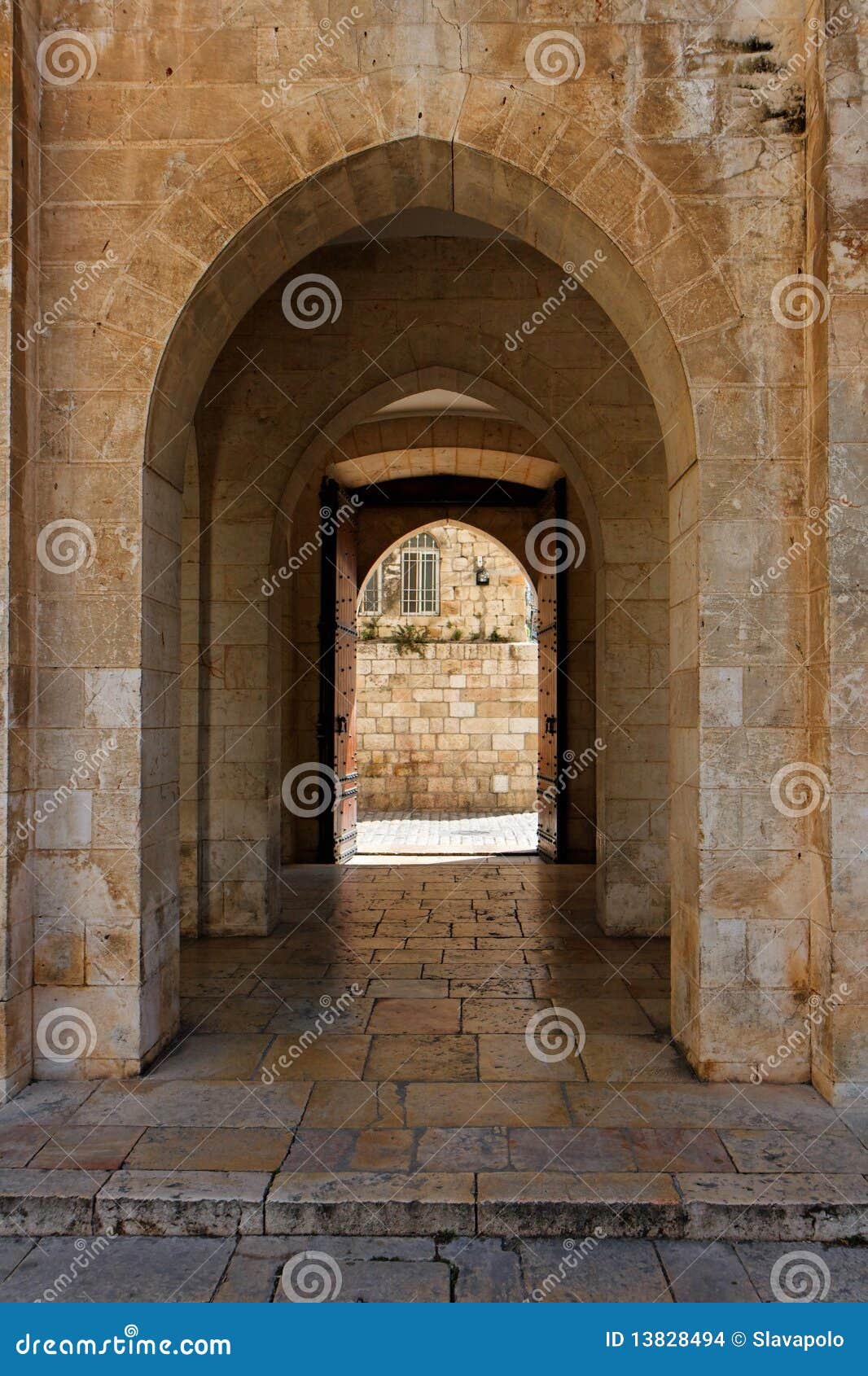 Ancient Stone Arch in Jerusalem Old City Stock Photo - Image of city ...