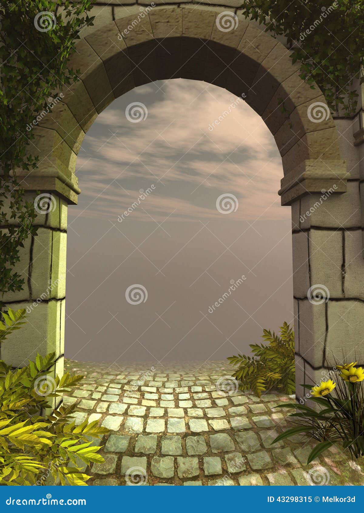 Stone Arch Vector Illustration, Marble Ancient Roman Colonnade, Greek ...