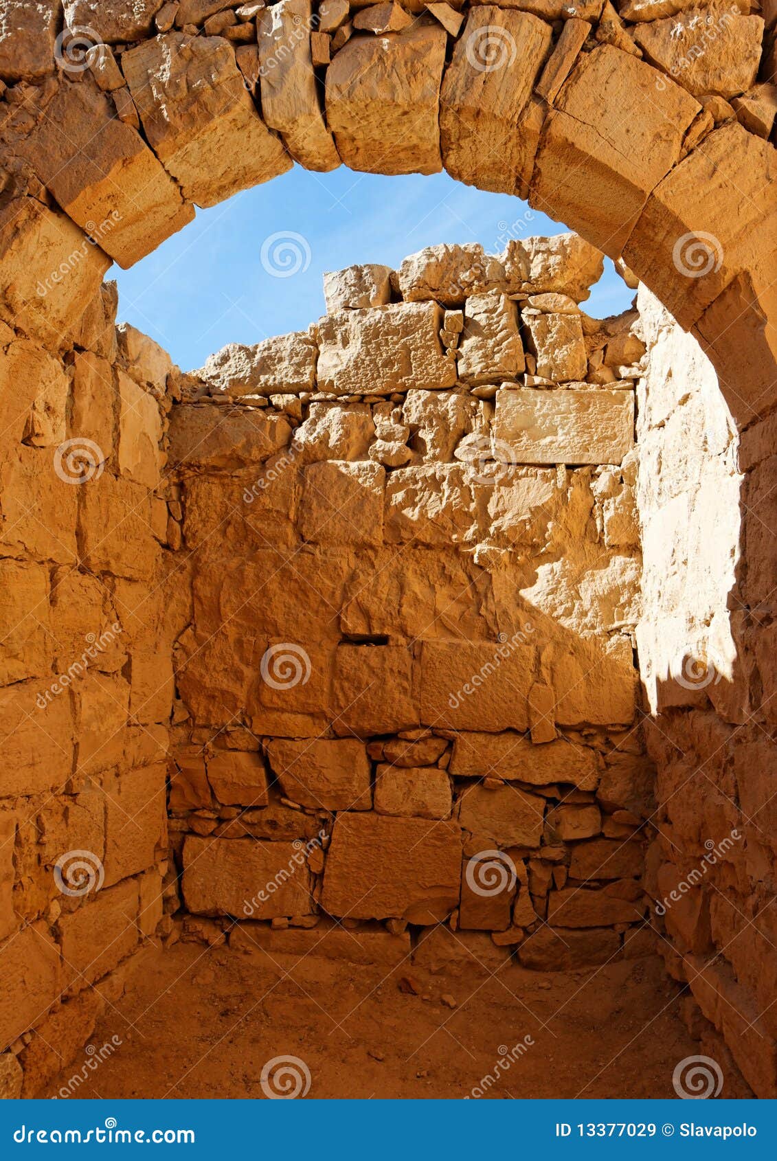Ancient Stone Arch and Wall Stock Image - Image of archway ...