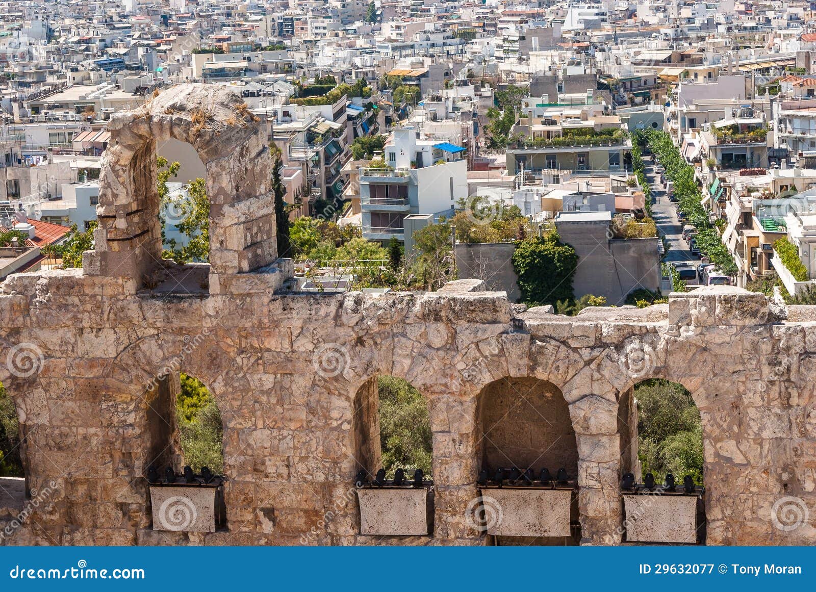 Ancient Stone Arches in Athens Stock Image - Image of roofs, parthenon ...