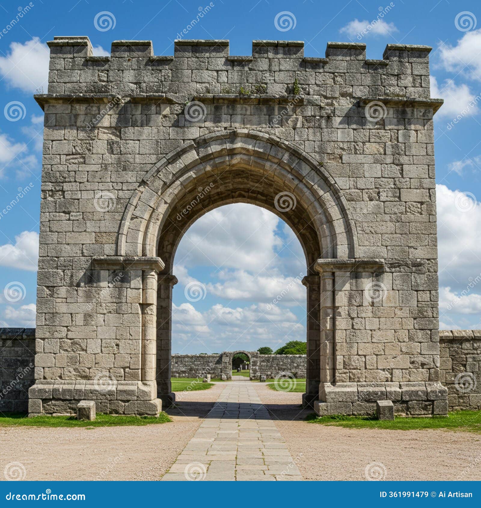 An Ancient Stone Archway, Constructed With Large Rectangular Blocks ...