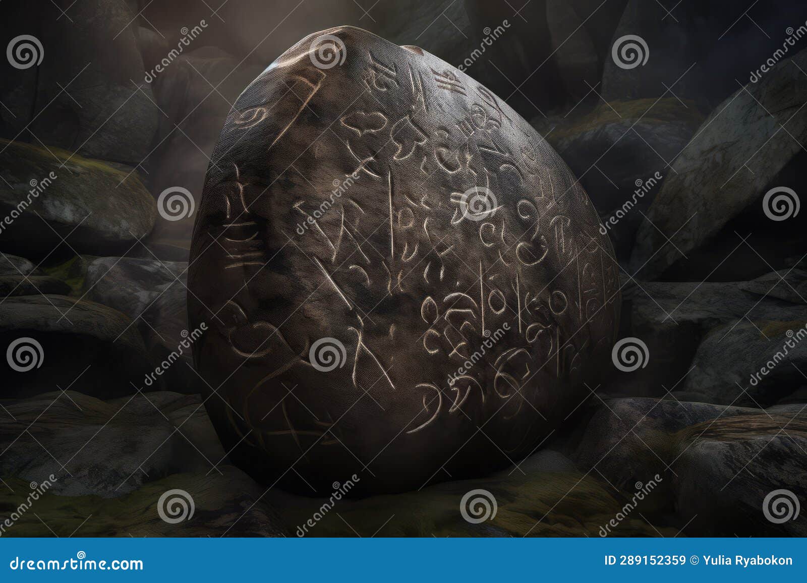 Ancient Stone Art. Generate Ai Stock Illustration - Illustration of ...