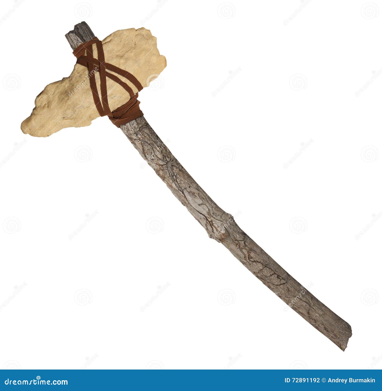 Ancient Stone Axe Isolated on White Stock Photo - Image of weapon ...