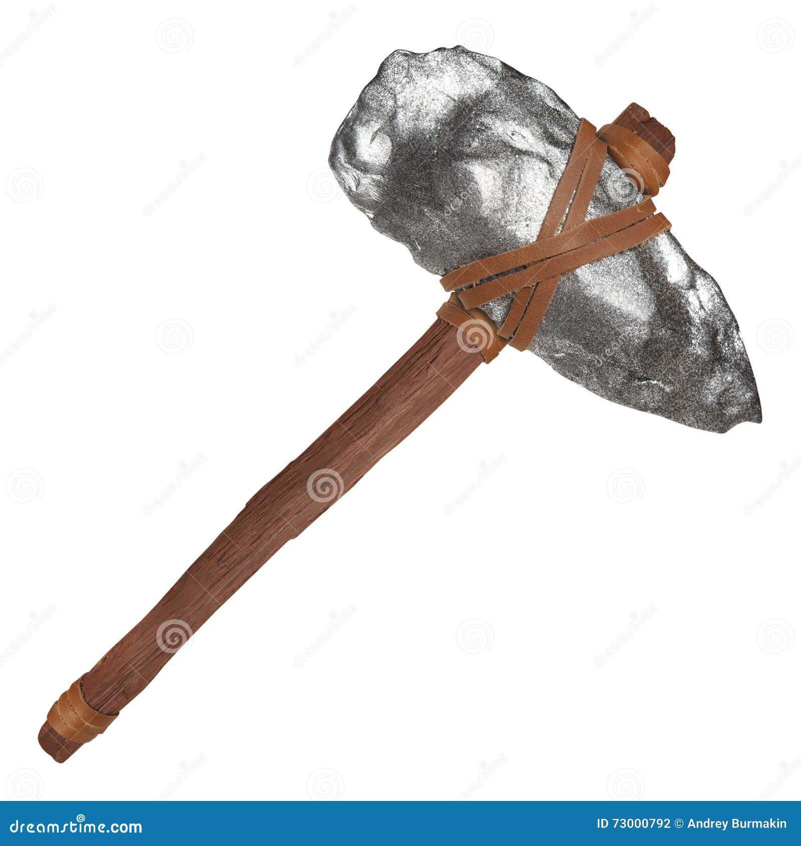Ancient Stone Axe Isolated on White Stock Illustration - Illustration ...