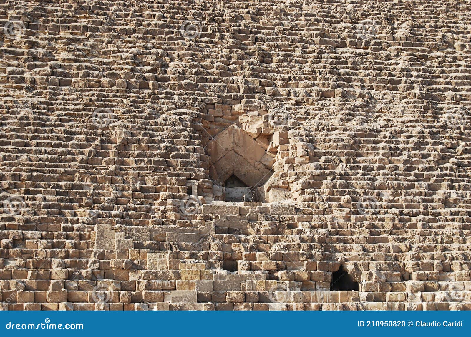 Ancient Stone Blocks of the Great Pyramid of Cheops in Cairo. Egypt ...