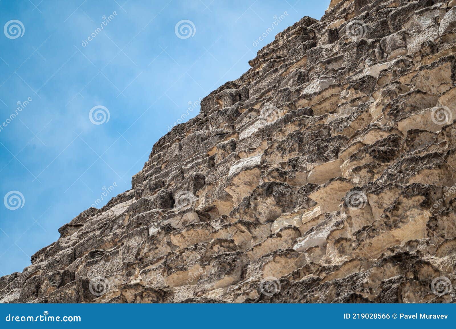 Ancient Stone Blocks, Part of the Great Pyramid, the Face of the ...