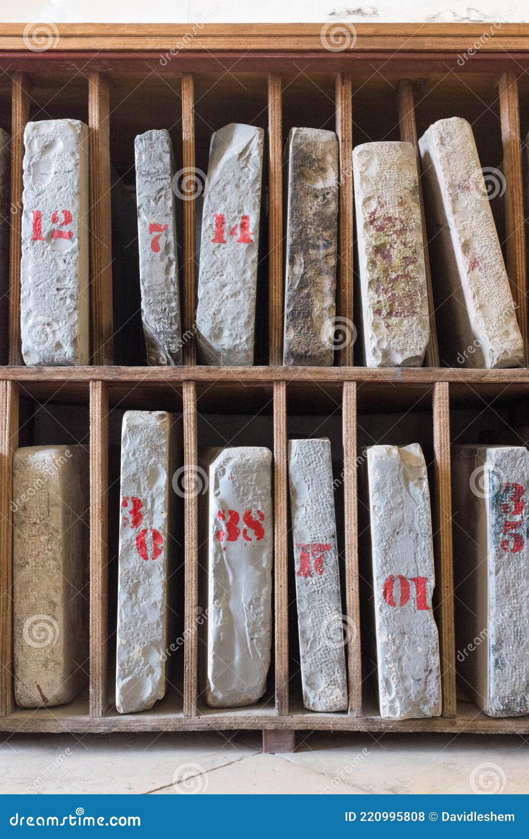 Ancient Stone Books on Bookshelves. Education and Knowledge Stock Photo ...