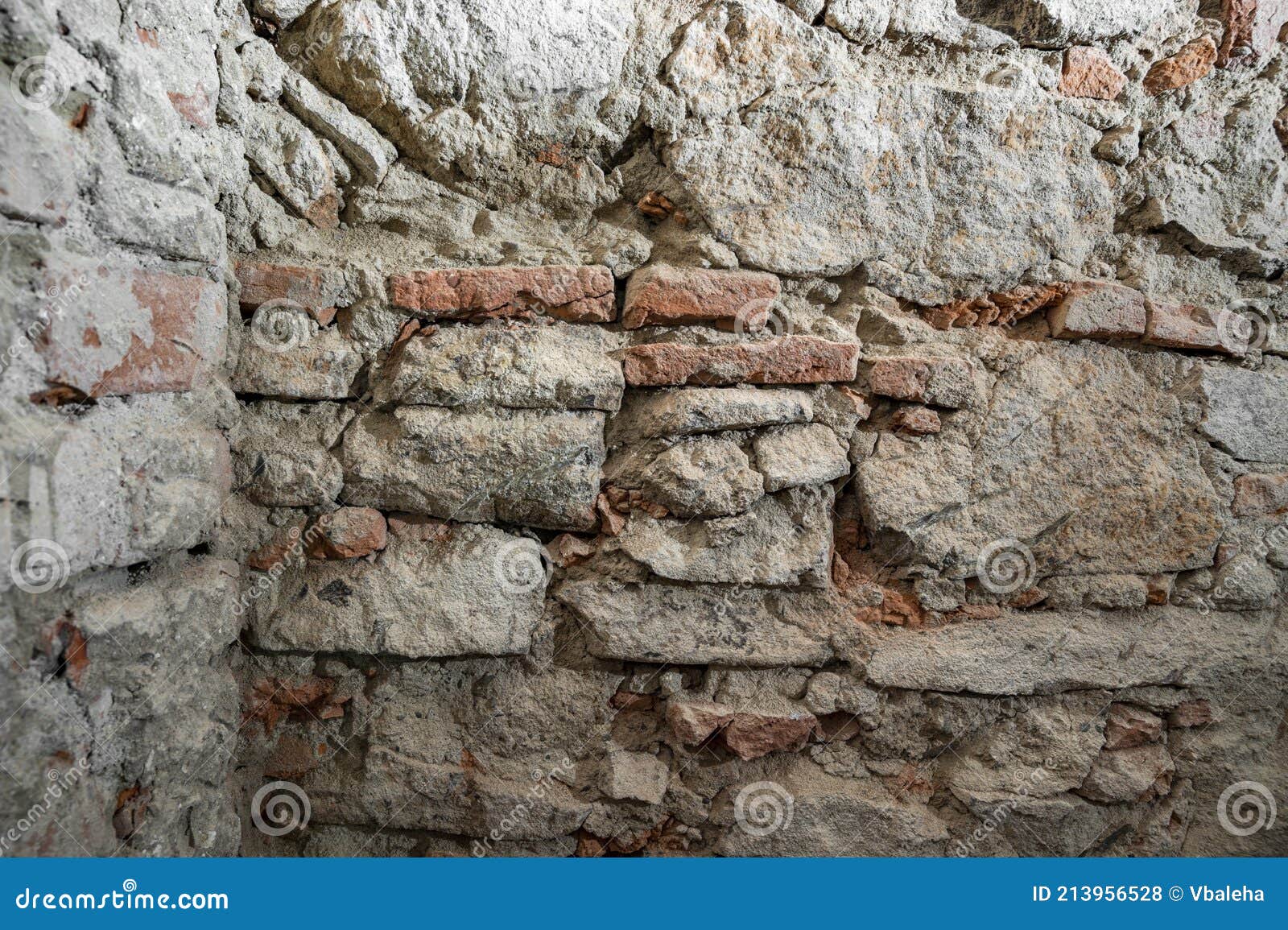Ancient stone brick wall stock photo. Image of dirty - 213956528