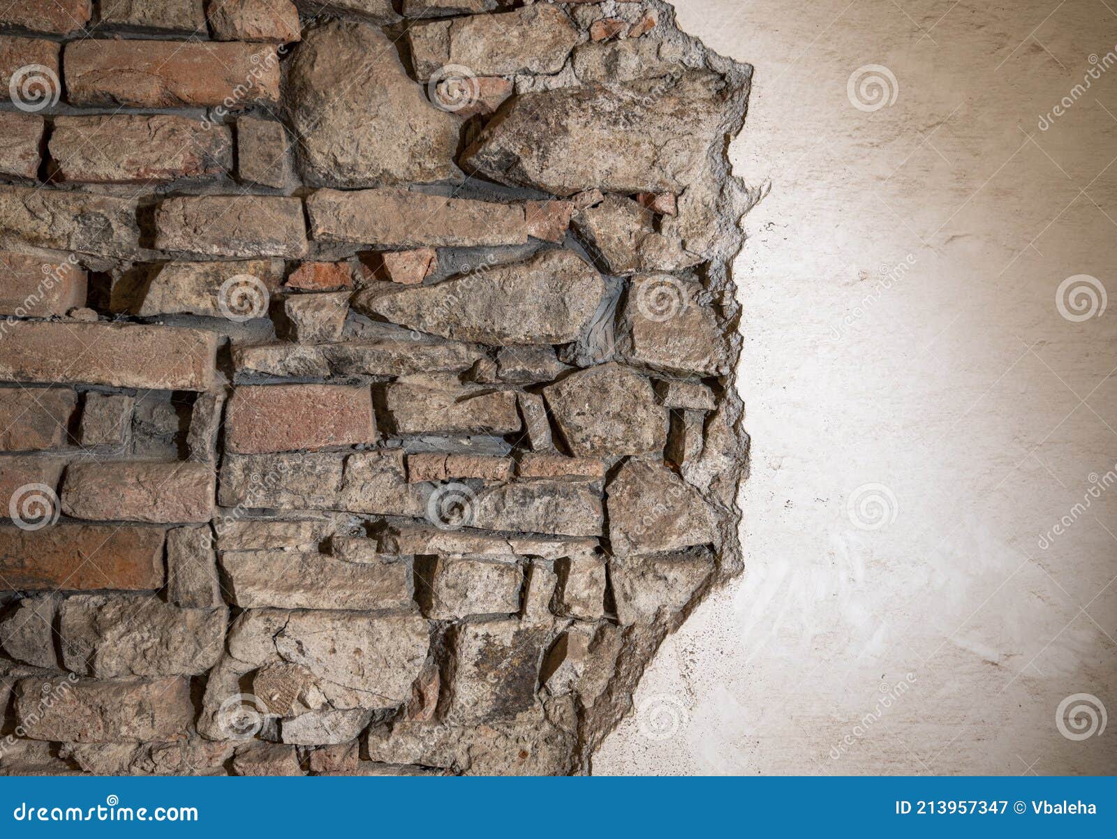 Ancient stone brick wall stock image. Image of dirty - 213957347