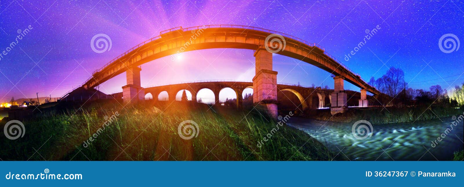 Ancient Stone Bridge Erected Austrian Stock Image - Image of building ...