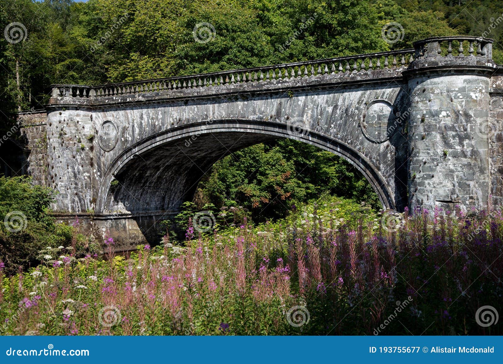 Ancient Stone Bridge Over a Highland River in Scotland Stock Image ...