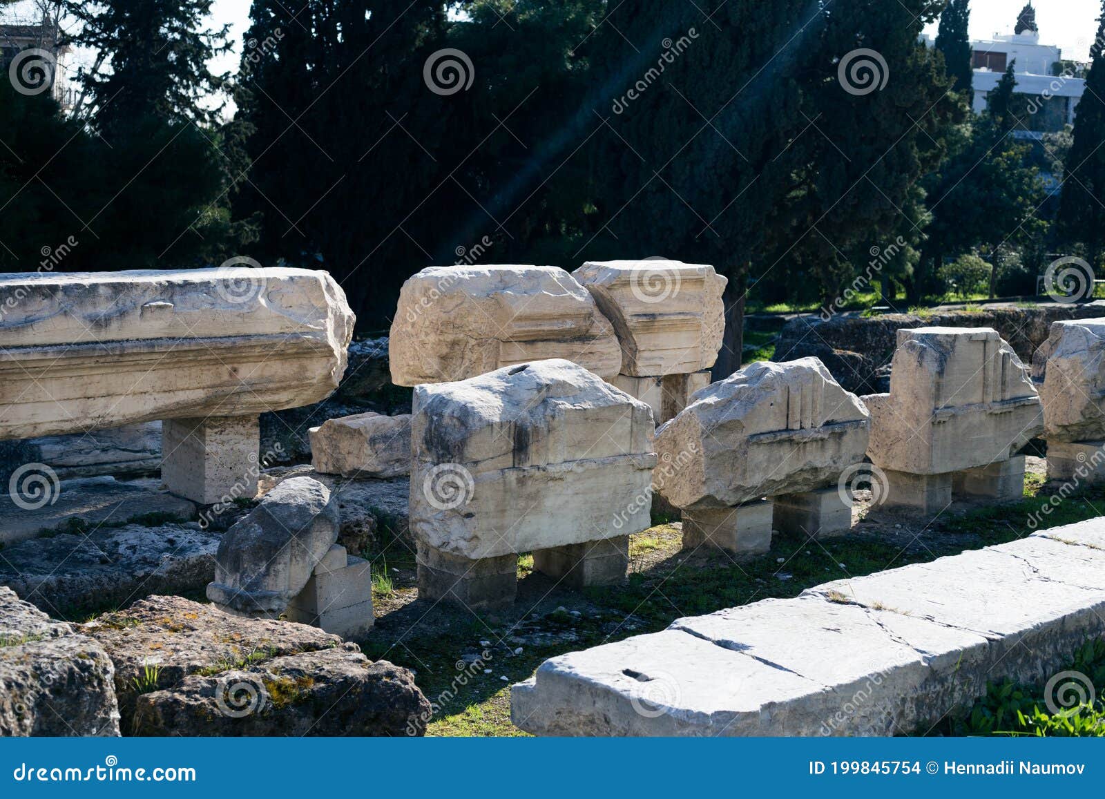 Ancient Stone Building on the Acropolis of Athens in Greece Stock Photo ...