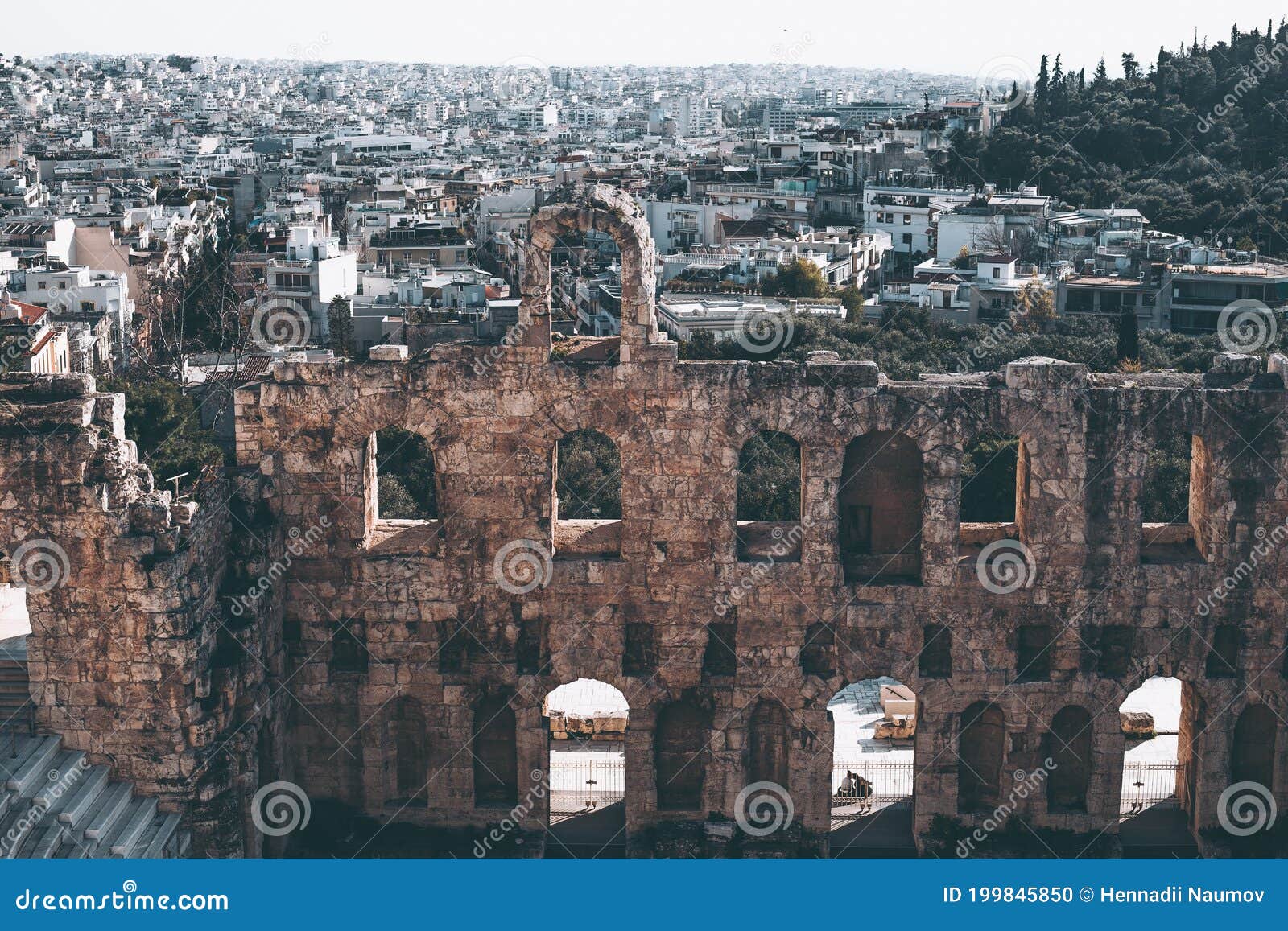Ancient Stone Building on the Acropolis of Athens in Greece Stock Photo ...