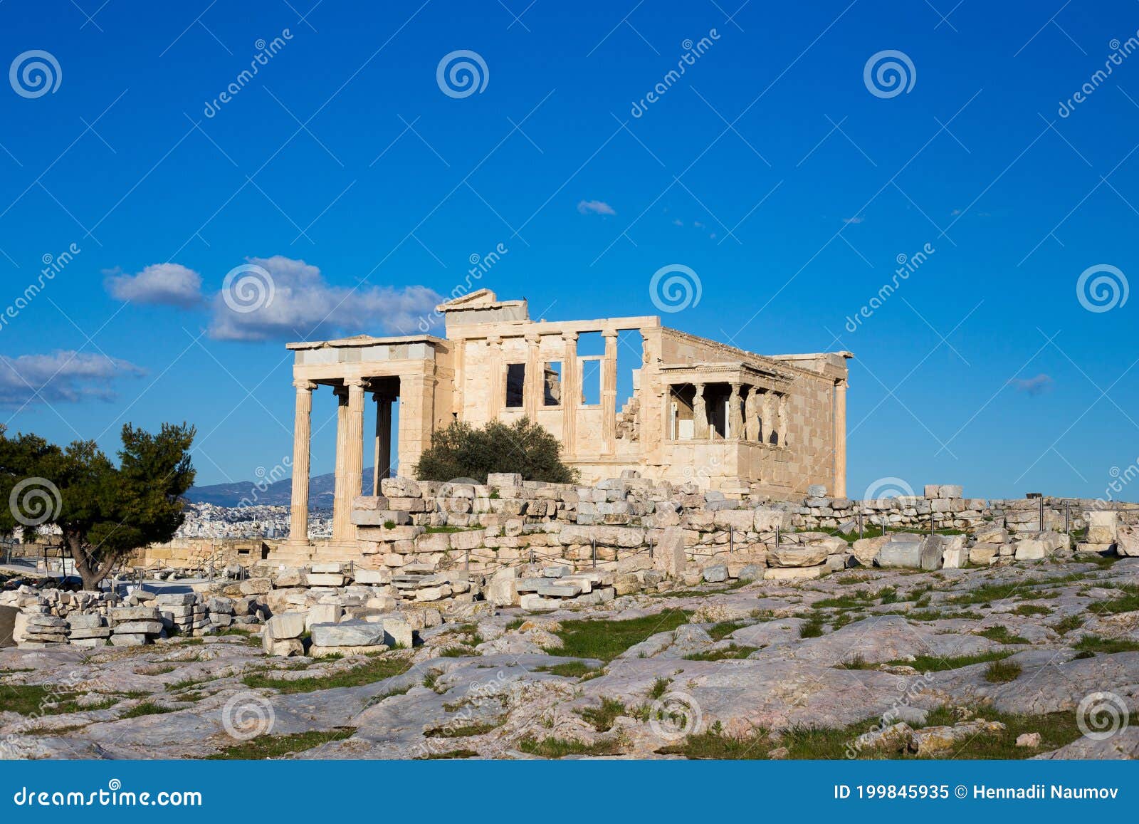 Ancient Stone Building on the Acropolis of Athens in Greece Stock Image ...