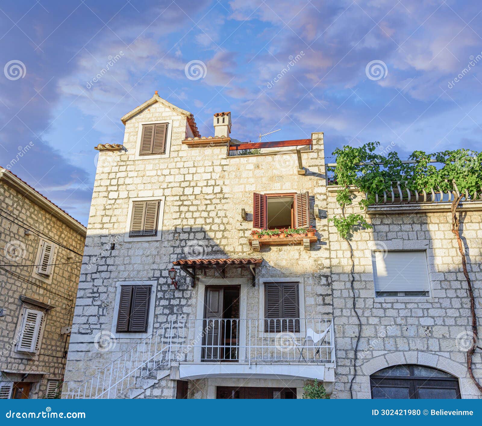 Ancient stone buildings. stock photo. Image of europe - 302421980