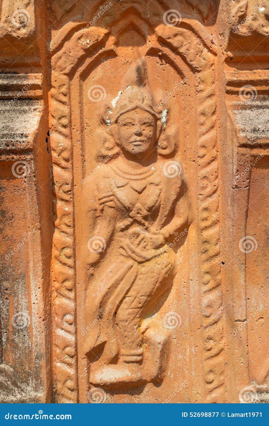 The Ancient Stone Carving for Dancing Deva Stock Image - Image of ...
