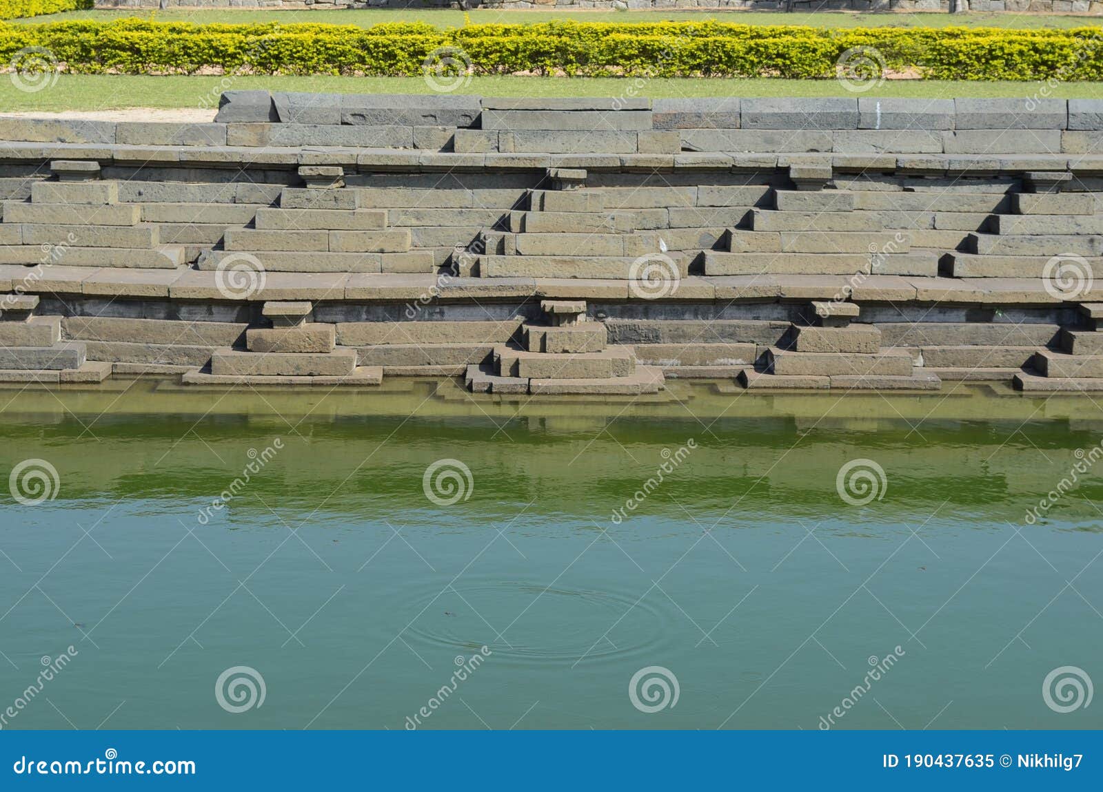 Ancient Stone Carving of Step Tank Stock Image - Image of carving, step ...