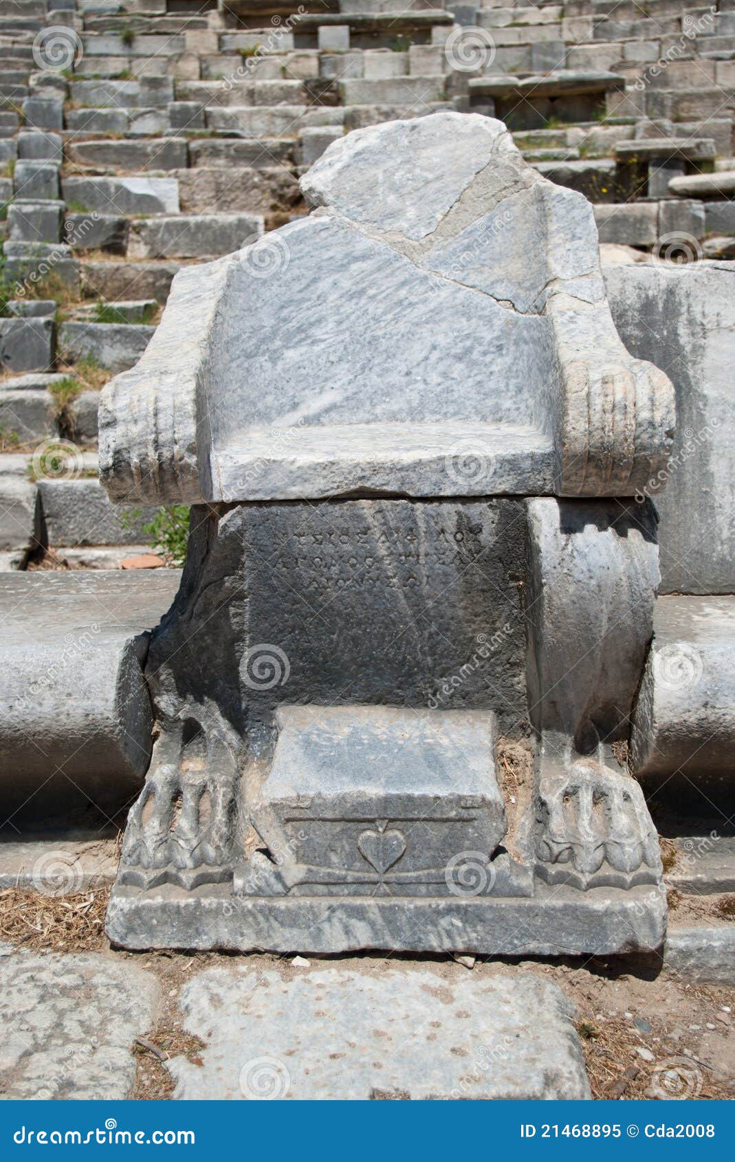 Ancient stone chair stock image. Image of ancient, seat - 21468895