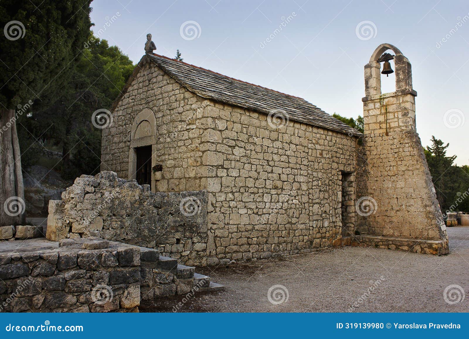 Ancient Stone Chapel in Split Stock Photo - Image of split ...