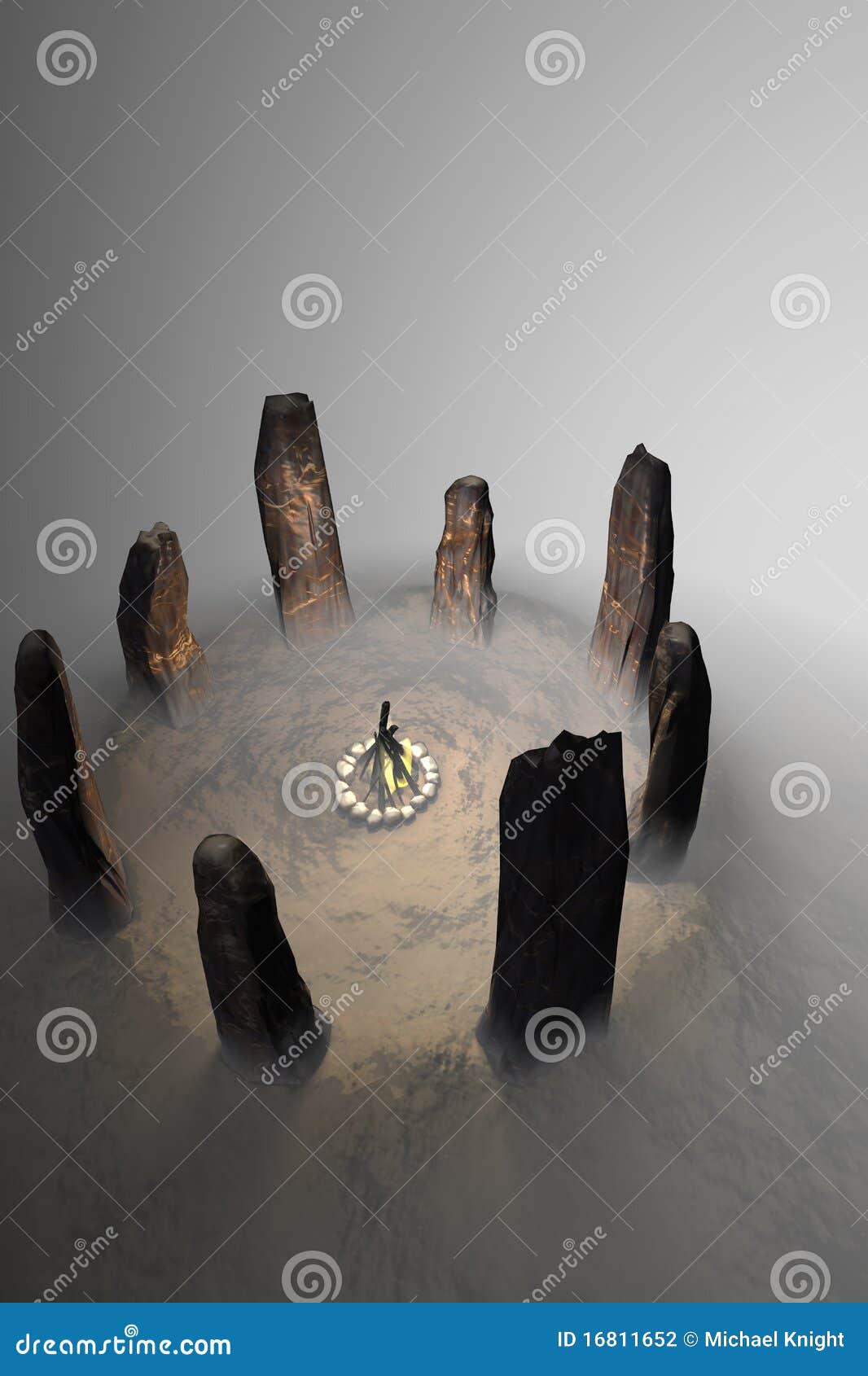 Ancient Stone Circle stock illustration. Illustration of gods - 16811652
