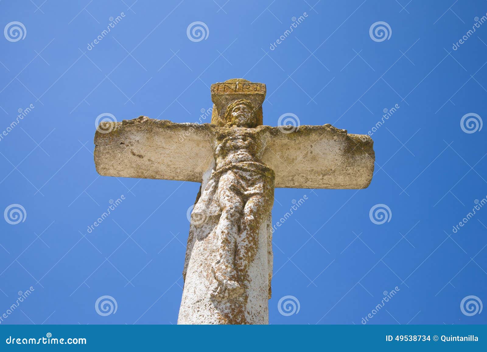 Ancient stone crucifix stock photo. Image of crucified - 49538734