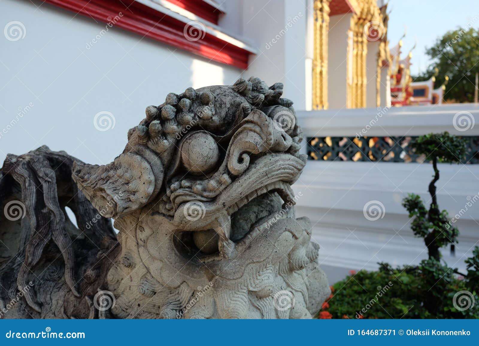 Ancient Stone Decorative Sculpture of a Mythical Creature Stock Image ...