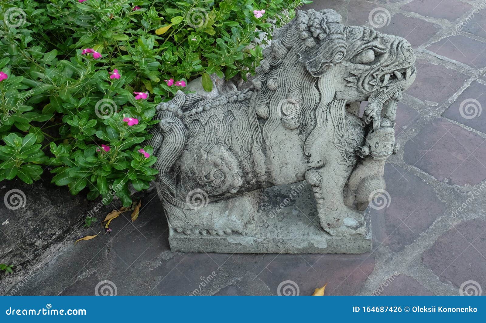 Ancient Stone Decorative Sculpture of a Mythical Creature Stock Photo ...