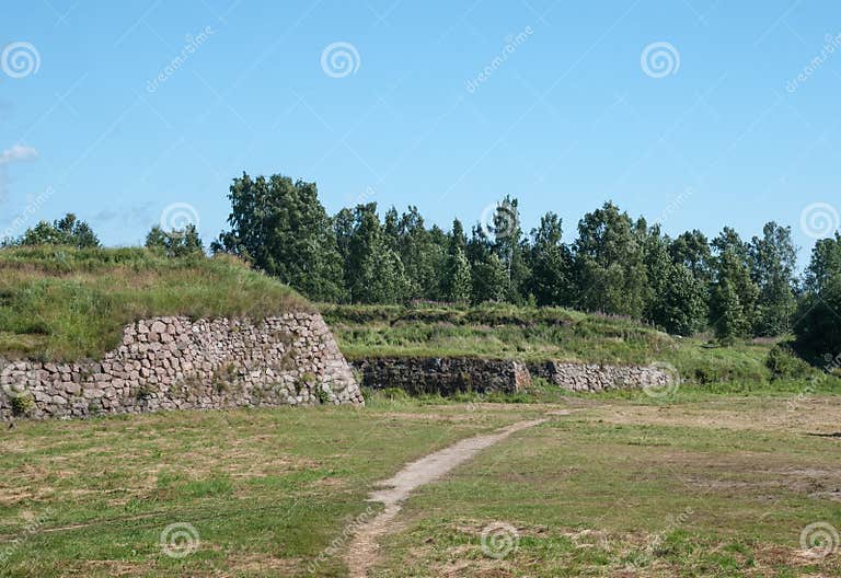 Ancient Stone Defensive Fortifications Stock Photo - Image of ...