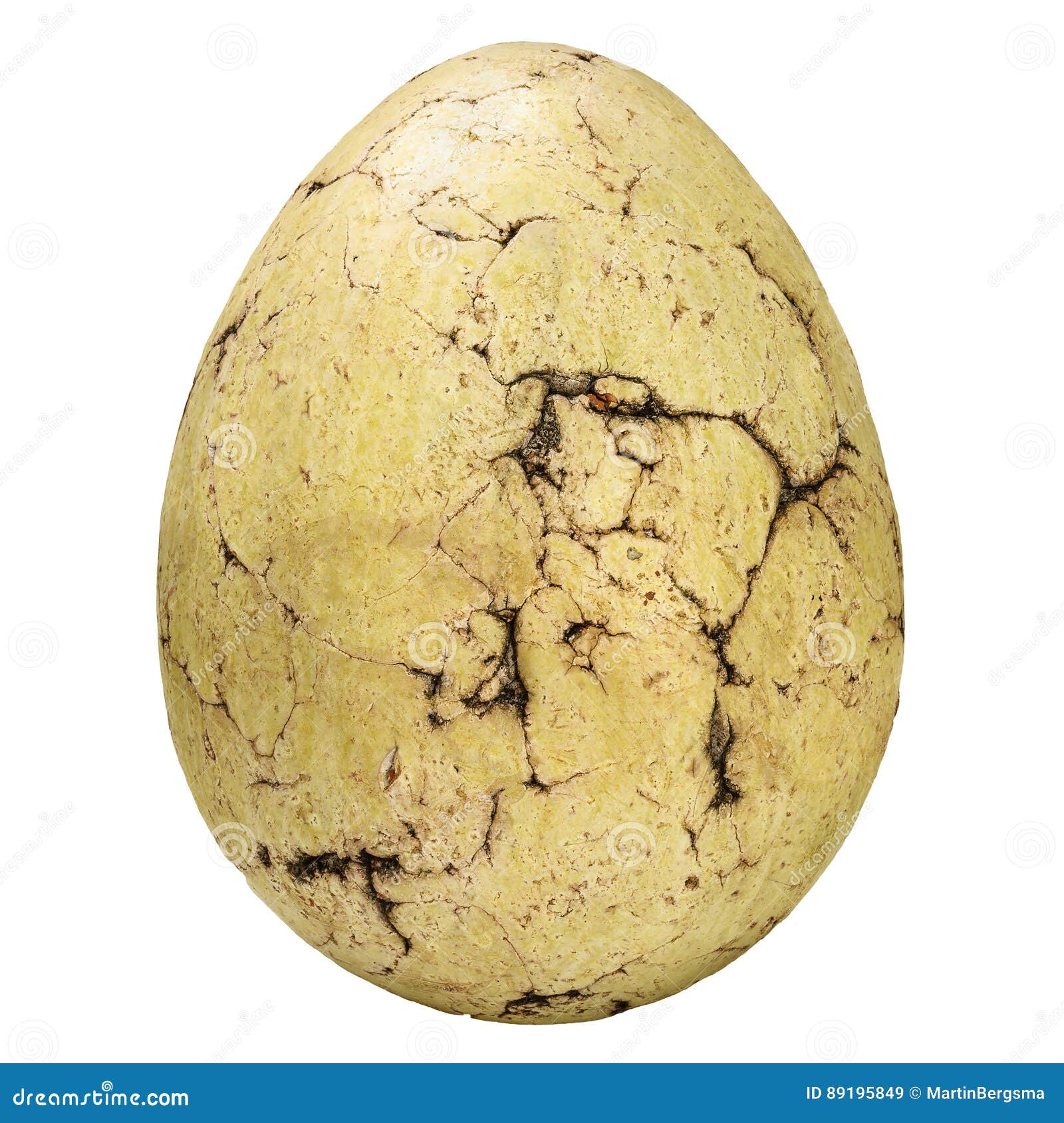 Ancient Stone Egg with Cracks Isolated on White Stock Image - Image of ...