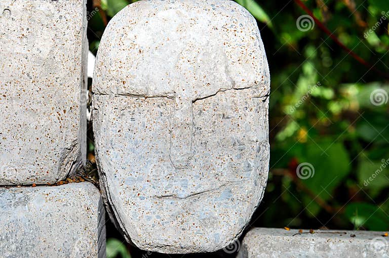 Ancient Stone Face stock image. Image of ornamental, outdoors - 26623989
