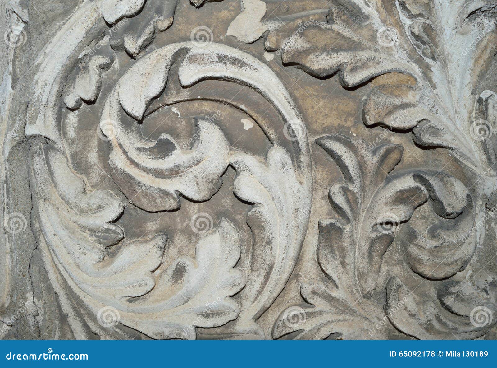 Ancient Stone Flower Pattern, Texture Stock Photo - Image of detail ...