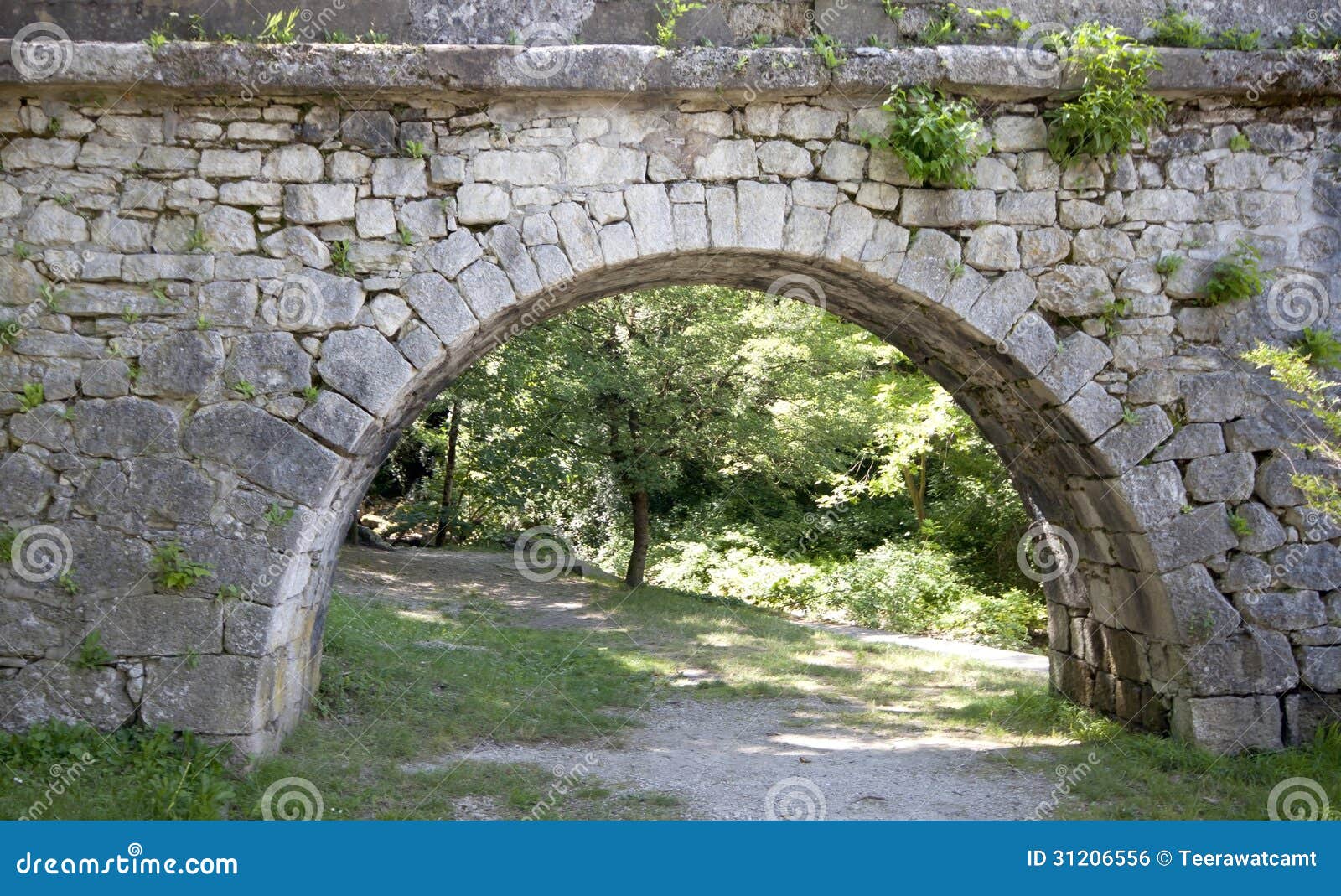 Ancient stone gate. stock photo. Image of building, decoration - 31206556
