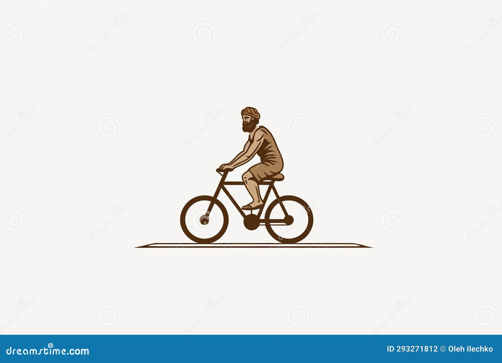 Ancient Stone Greek Statue Riding Bycicle Vector Isolated Illustration ...