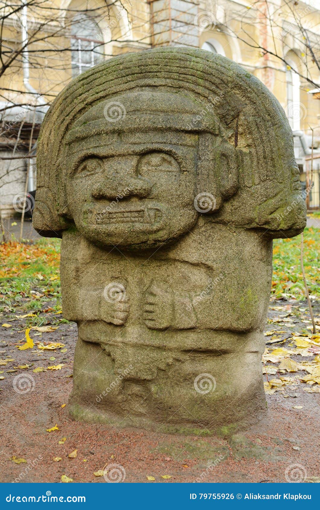 An ancient stone idol. stock photo. Image of faith, ancient - 79755926