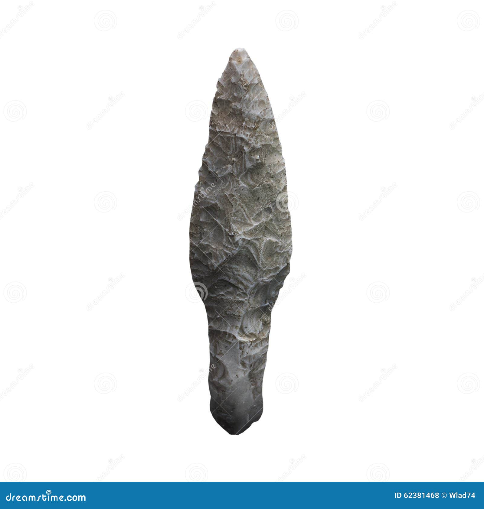 The Ancient Stone Knife on a White Background Stock Photo - Image of ...